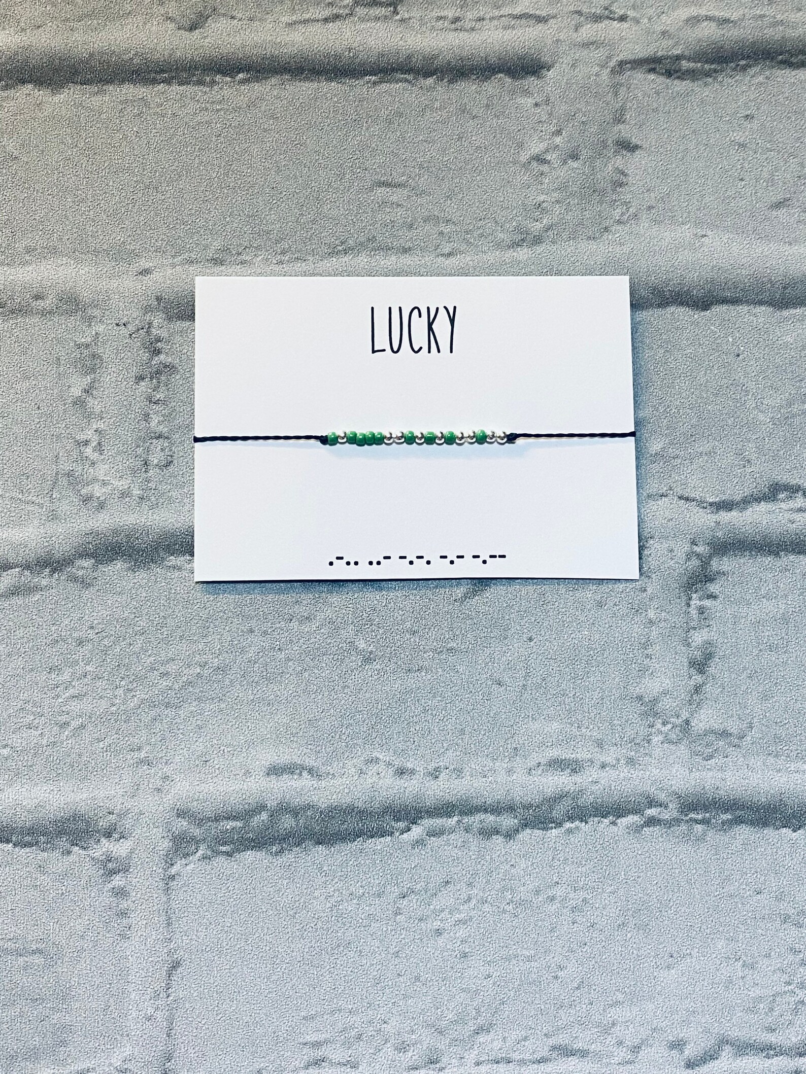 Lucky Morse Code Braceletmorse Code Braceletgood Luck - Etsy