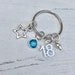 18 Keychain18th Keychain18th Birthday Giftbirthstone - Etsy