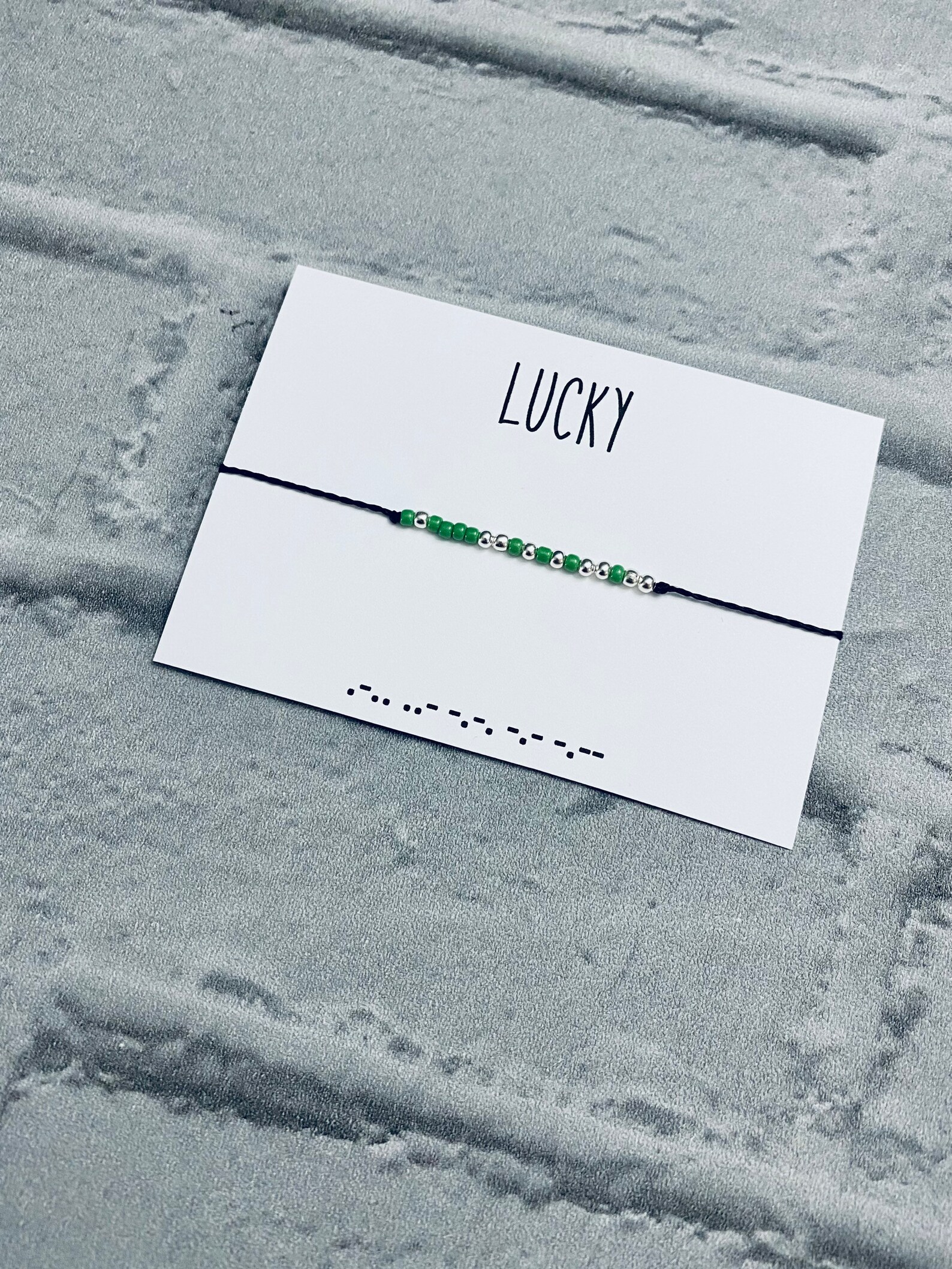 Lucky Morse Code Braceletmorse Code Braceletgood Luck - Etsy