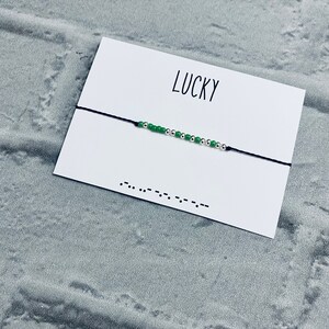 Lucky Morse Code Bracelet,morse Code Bracelet,good Luck Gifts,get Well ...