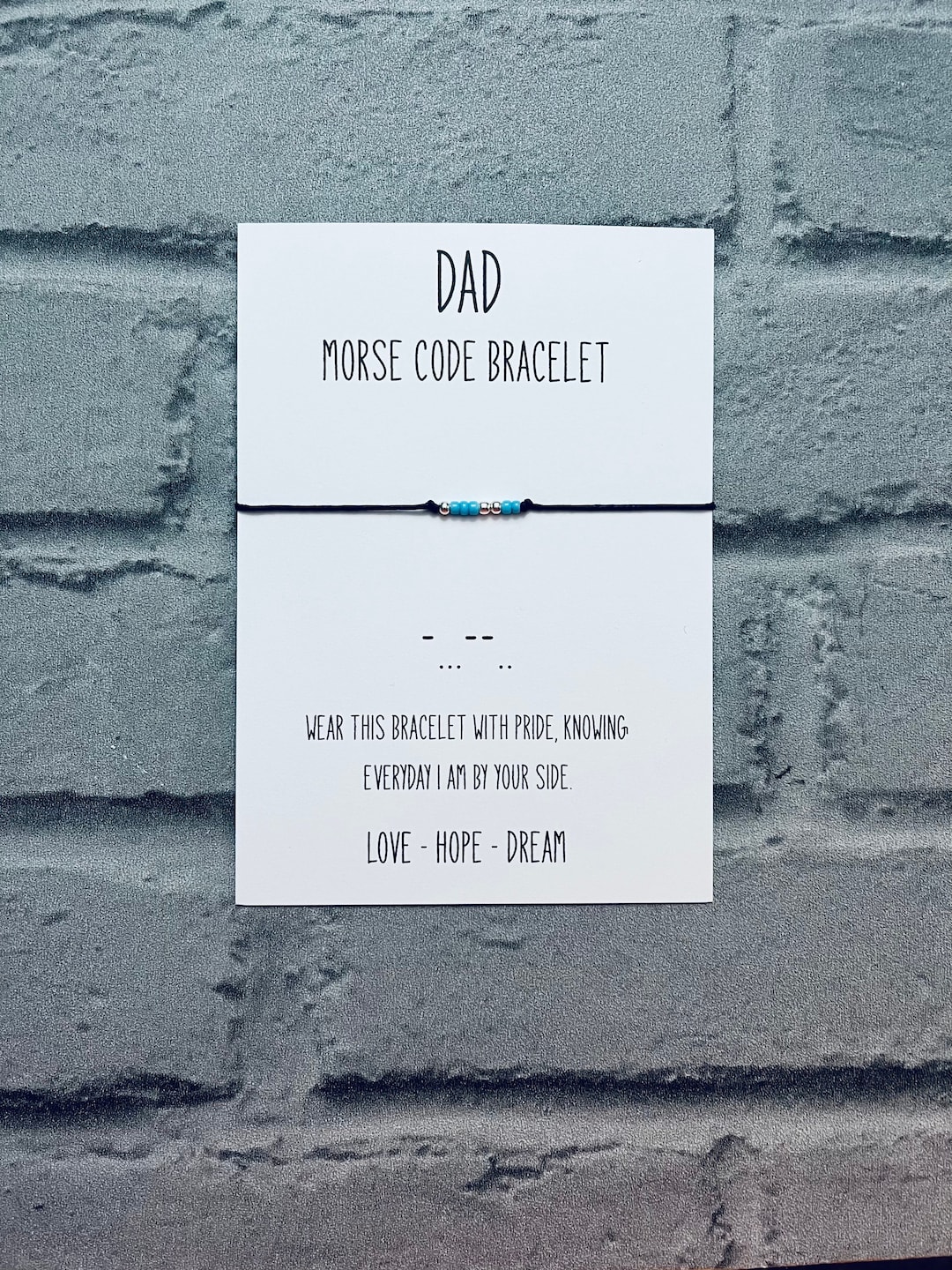 Father’s Day Gift for Dad, Morse Code Dad Adjustable Bracelet, Father’s ...