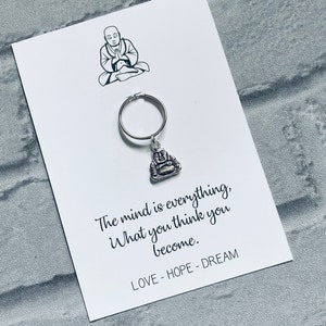Buddha Keyring,buddha Bag Charm,buddha Gifts,namaste Gifts,yoga Keyring ...