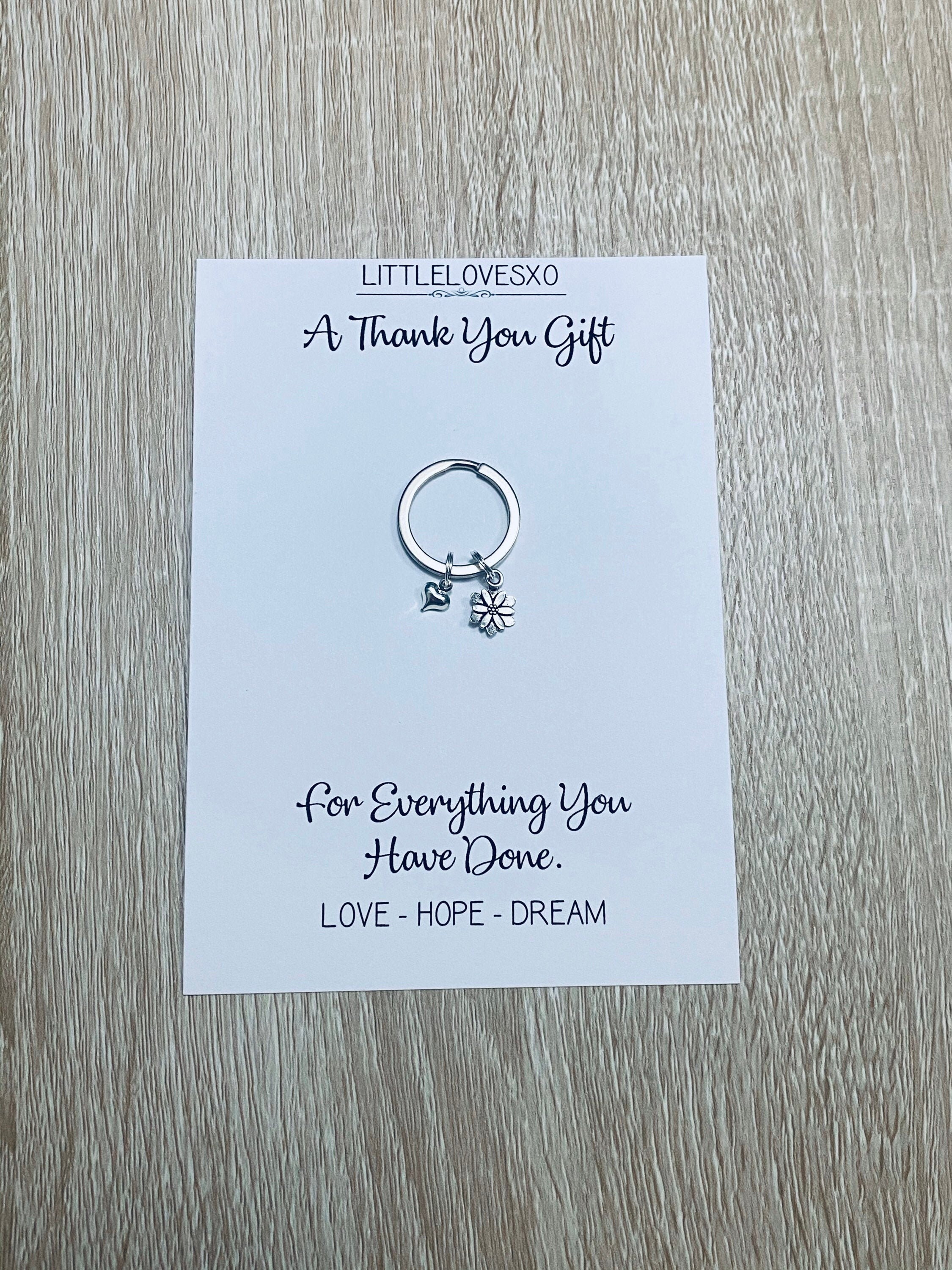 Thank you giftThank you keyringThank you keepsakeThank you | Etsy