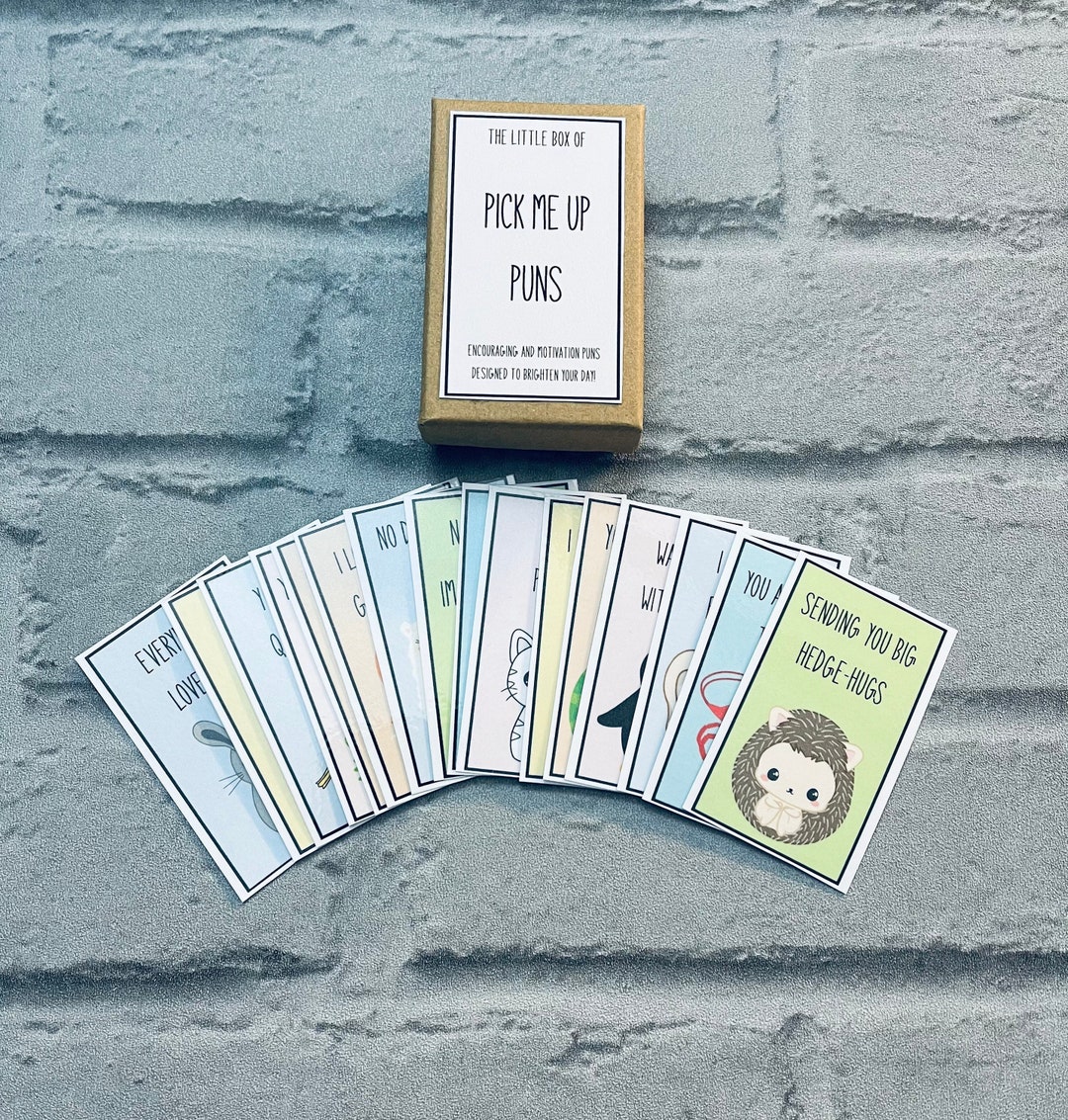Pick Me up Pun Box,message Box,motivational Gift,positivity Gift,you ...