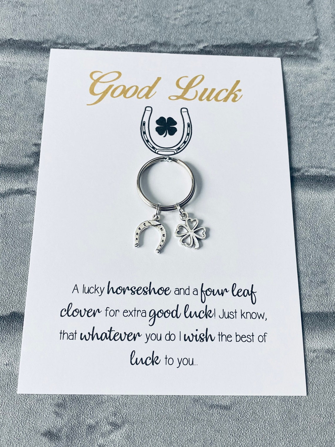 Good Luck Keyringgood Luck Charmgood Luck Giftgood Luck | Etsy