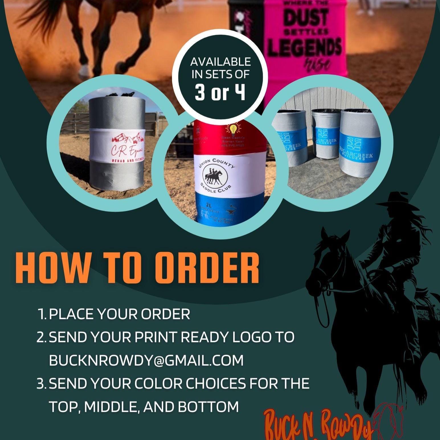 Custom Barrel Racing Covers – Personalized Rodeo Barrel Wraps for ...