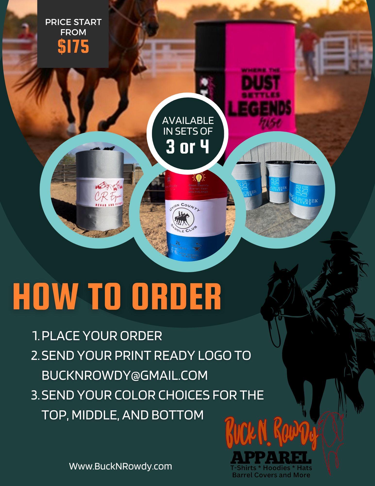 Custom Barrel Covers; Barrel Racing or Garbage Can Covers; Perfect for ...