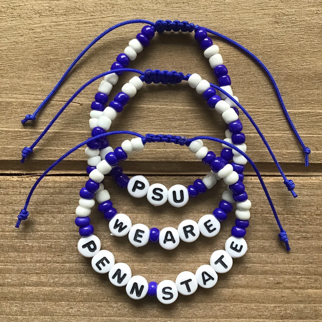 Penn State University Beaded Bracelet Penn State Graduation Gift State ...