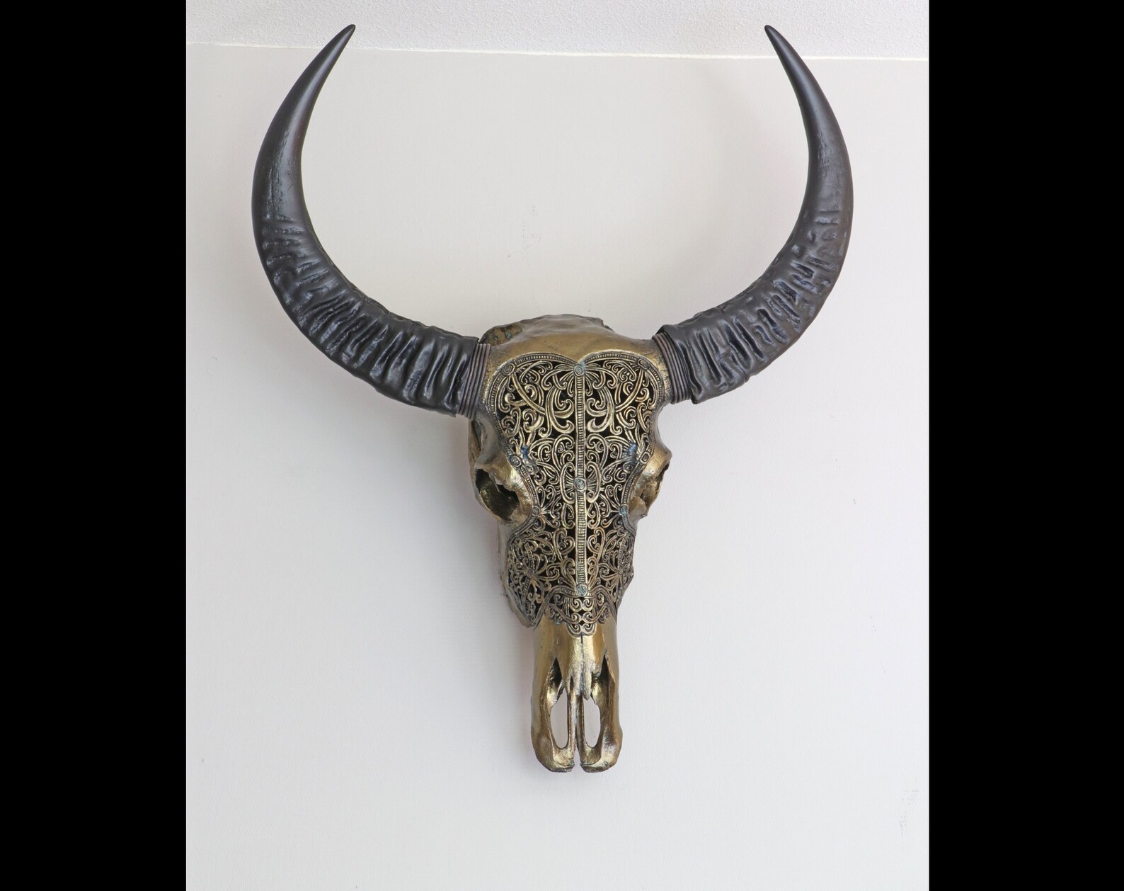 Real Buffalo Skull Celtic Design Carved Buffaloskull - Etsy