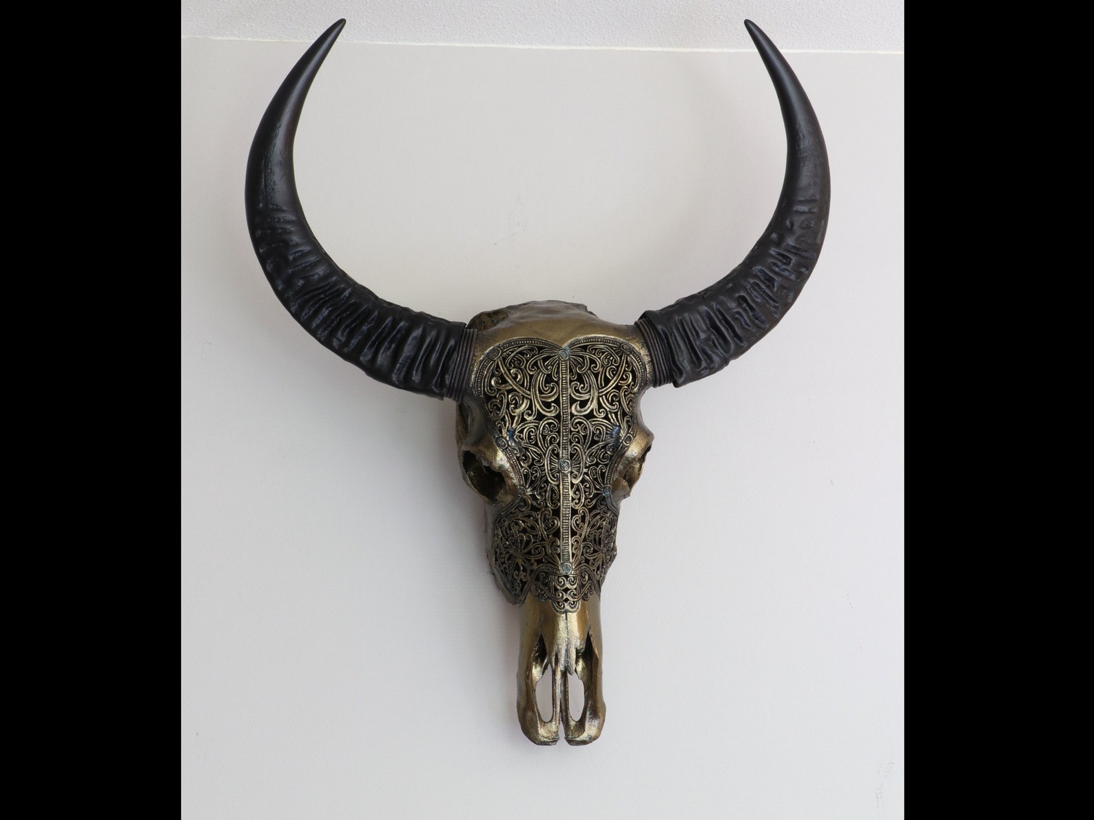 Real Buffalo Skull Celtic Design Carved Buffaloskull - Etsy
