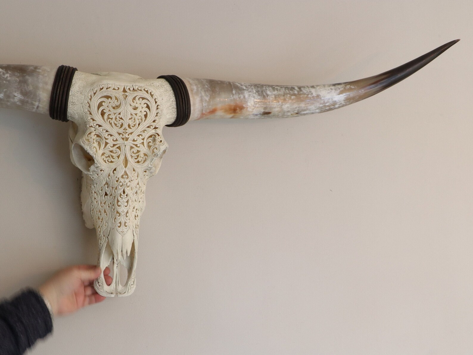 Longhornskull Carved Longhornskull Home Decor | Etsy