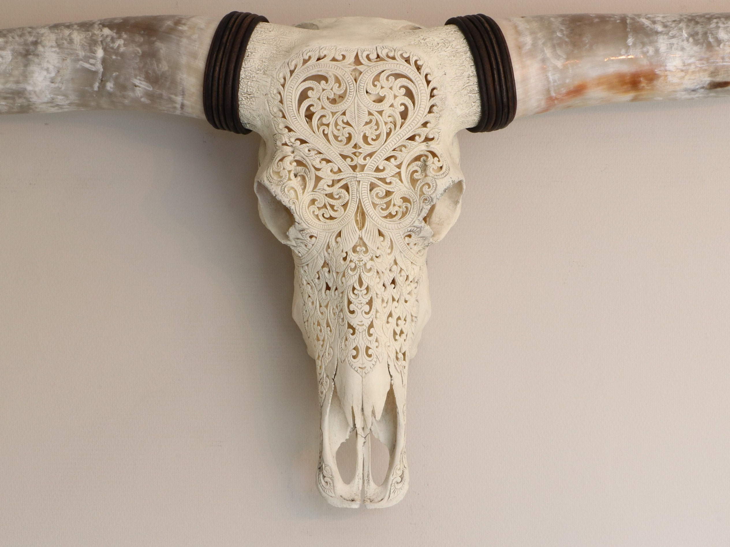 Longhornskull Carved Longhornskull Home Decor | Etsy