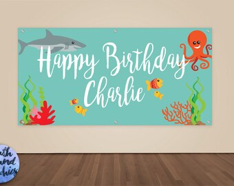 Blue Fringe Curtain Wall Decoration //under the Sea /birthday - Etsy
