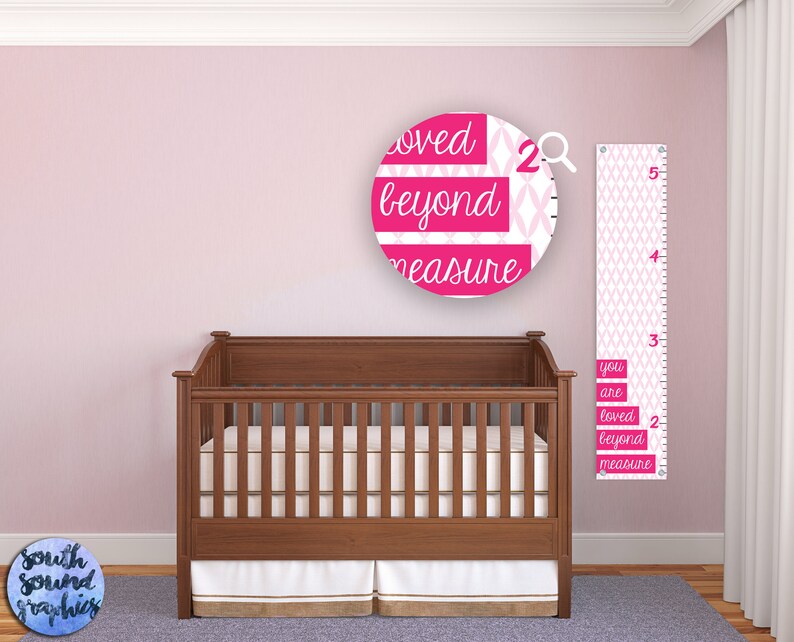 Growth Chart for Girls Kids Room Loved Beyond Measure Wall | Etsy