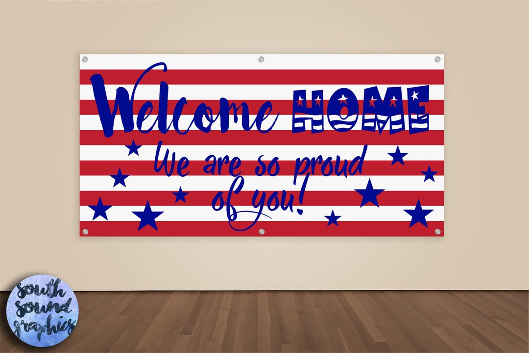Welcome Home Military Banner - Military Homecoming Sign - Deployment ...