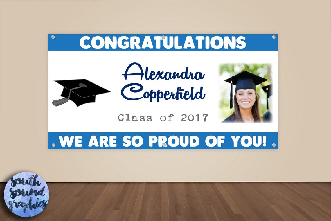 School Graduation Banner Graduation Party Photo Backdrop | Etsy
