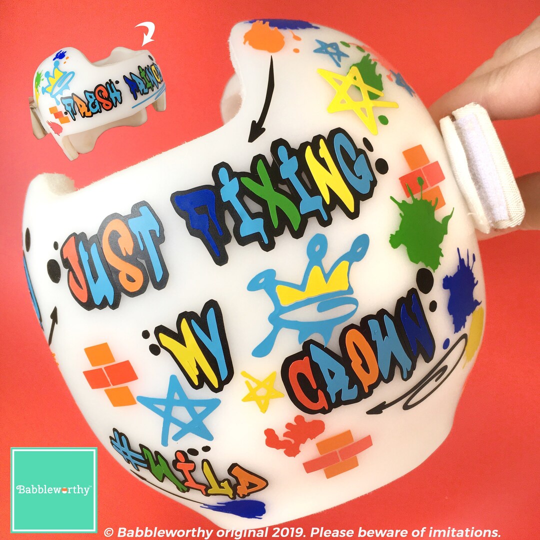 Cranial Band Decals, Baby Boy Helmet Doc Band Stickers, Cranial Helmet ...