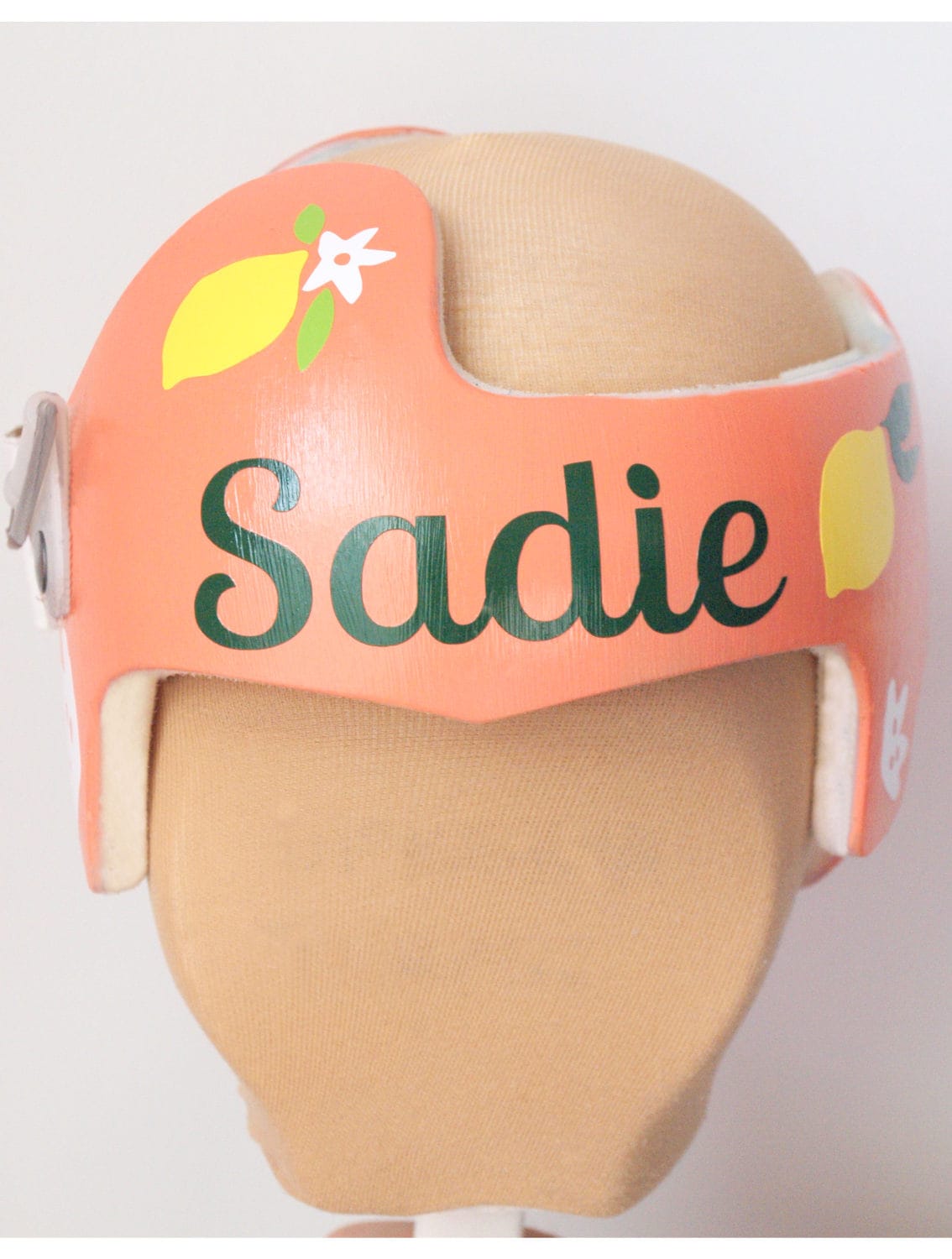 Cranial Band Doc Band Baby Helmet Decals, Lemon Floral Design for Baby ...