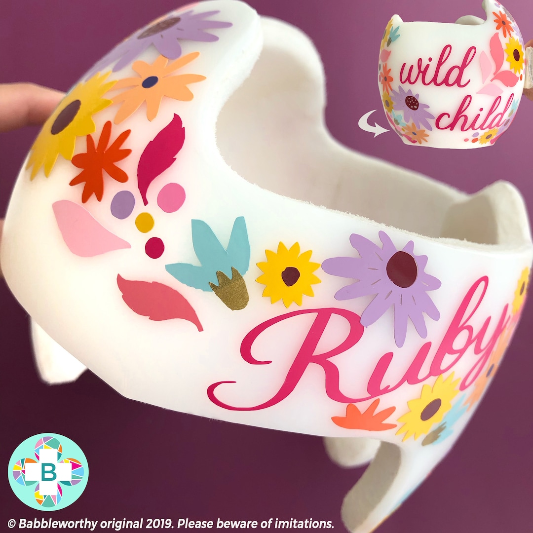 Doc Band Decals Girl Floral Cranial Band Decals Stickers Design, Fall ...