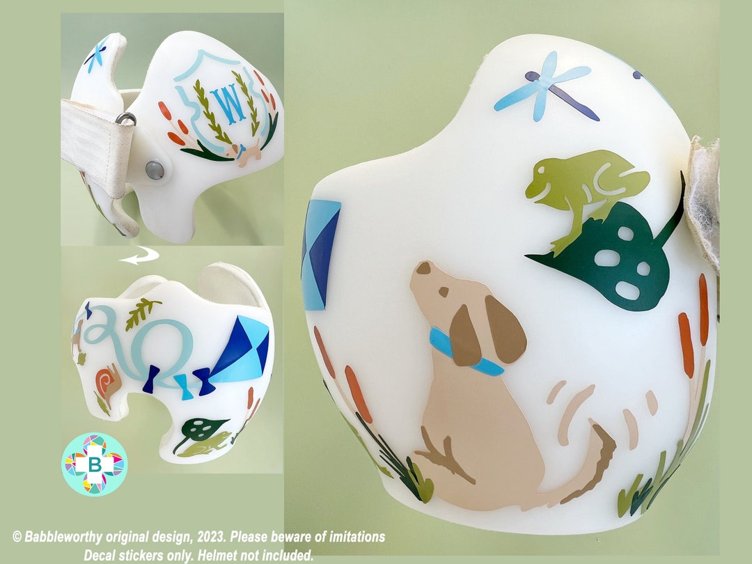 Doc Band Decals, Puppy Dog Nature Cranial Helmet Decal Stickers Only ...