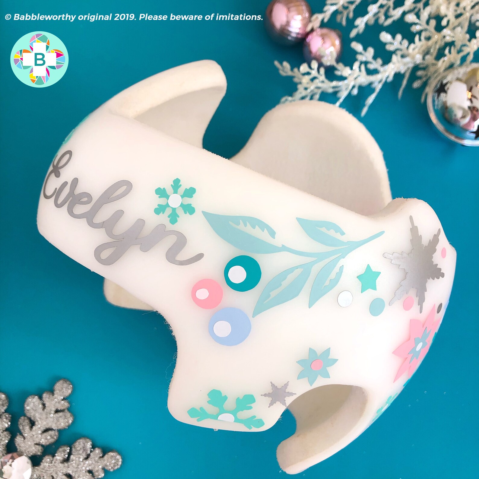 Doc Band Decals Winter Holiday Cranial Helmet Decals Girl | Etsy