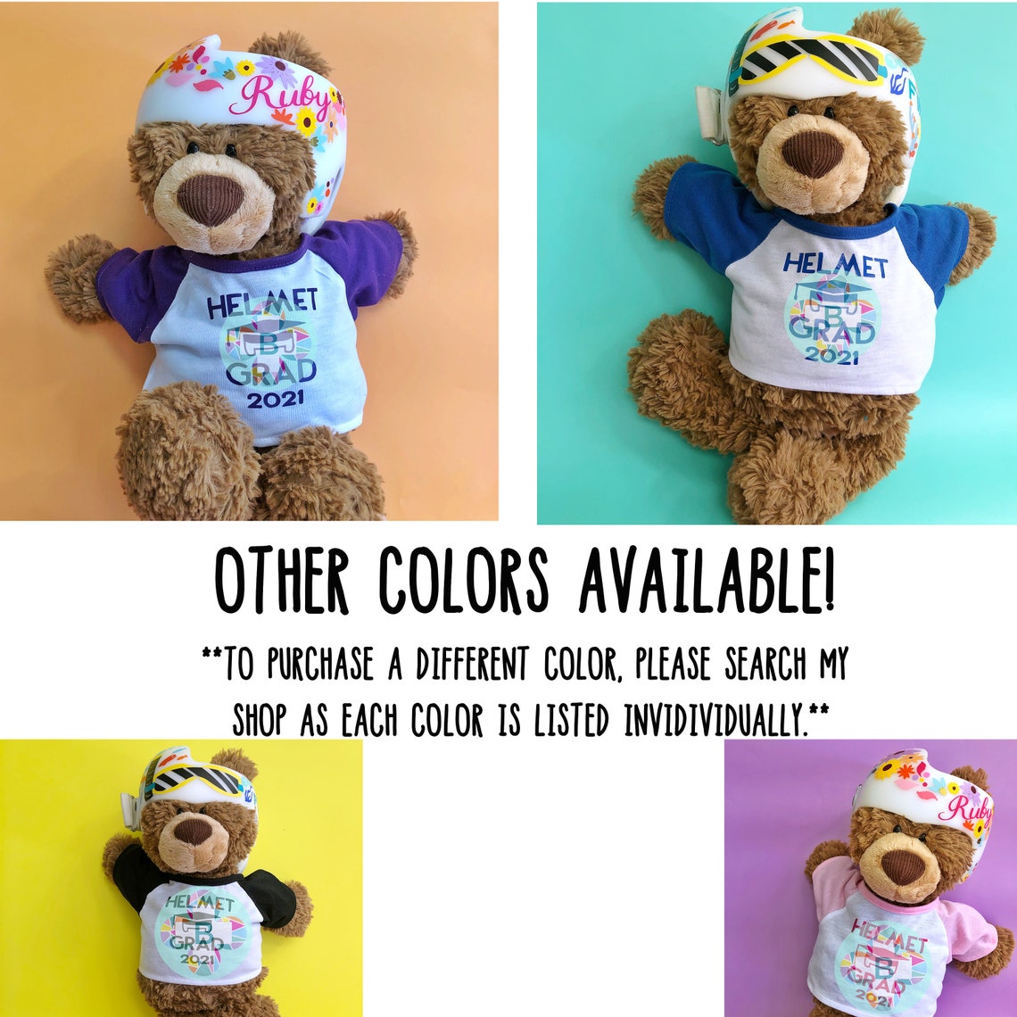 Baby Helmet Cranial Band Bear Graduation Shirt Doc Band - Etsy