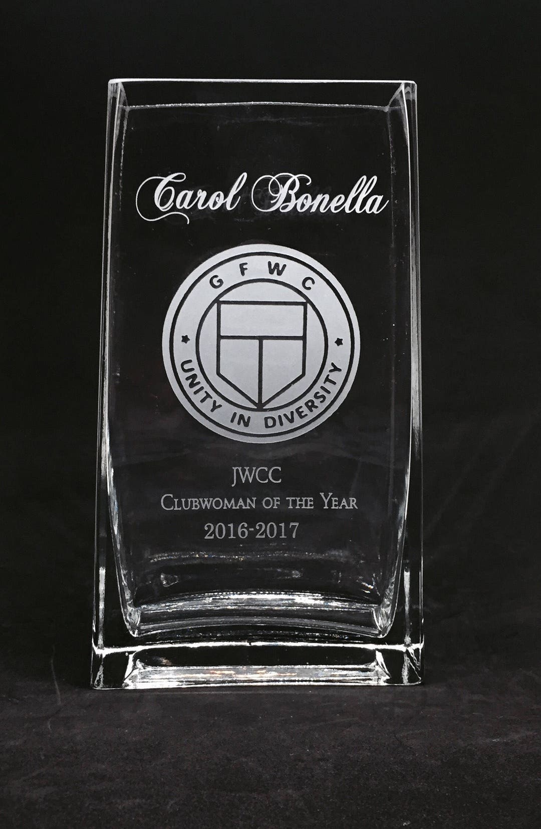 Personalized Rectangle Vase • Wedding • Anniversary • Retirement ...