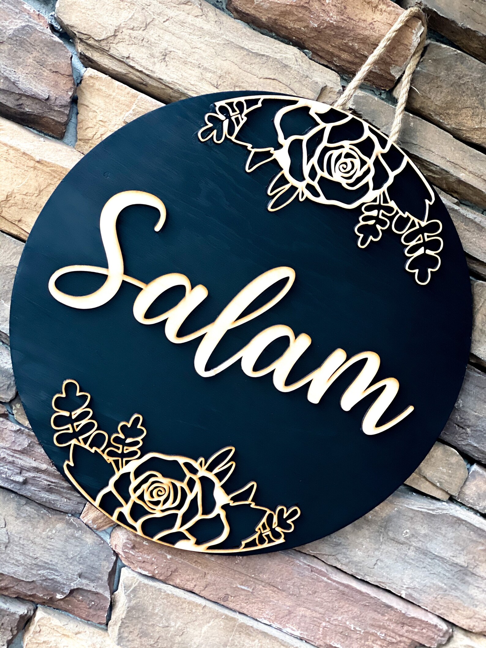 Arabic Salam Door Sign, Muslim Islamic Home, Front Door Decor, Muslim ...