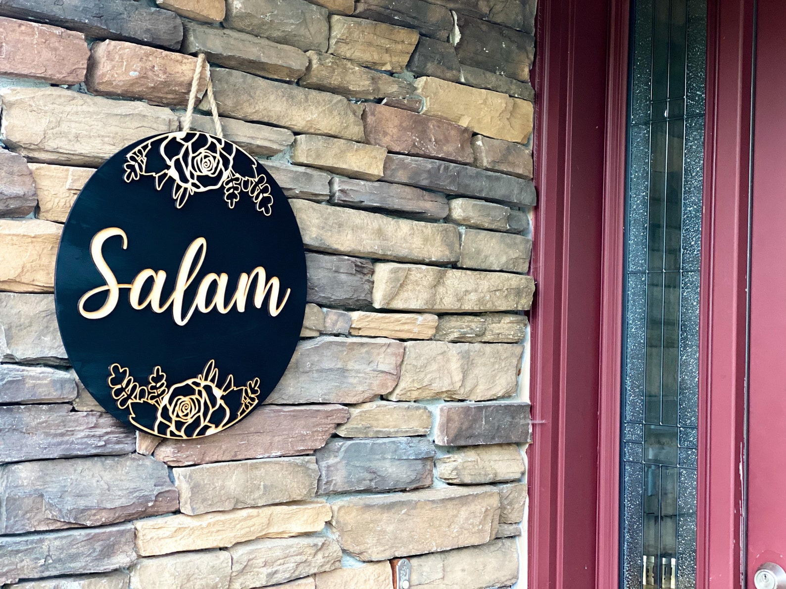 Arabic Salam Door Sign, Muslim Islamic Home, Front Door Decor, Muslim ...