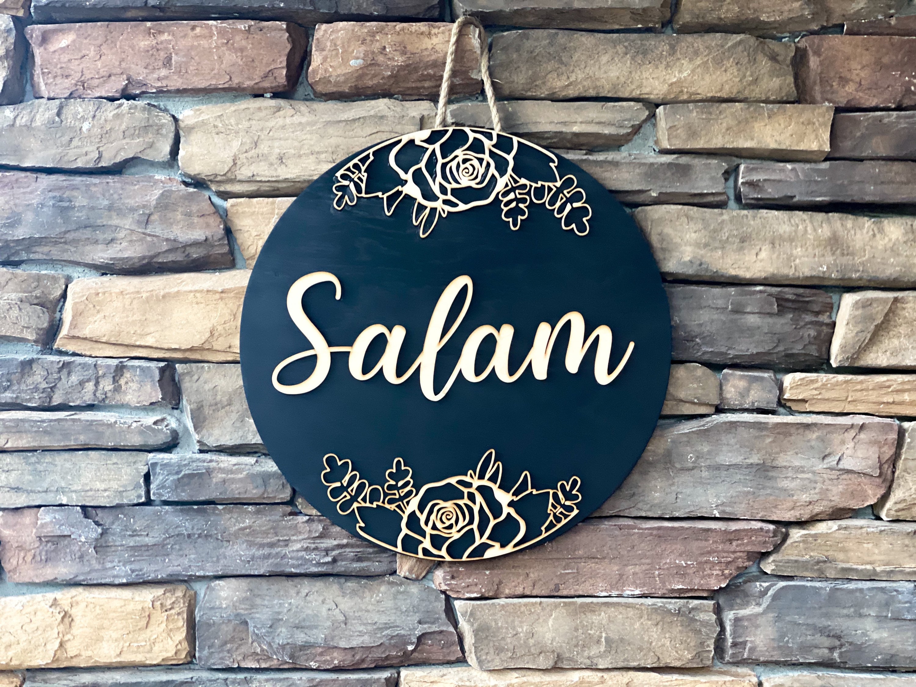Arabic Salam Door Sign, Muslim Islamic Home, Front Door Decor, Muslim ...