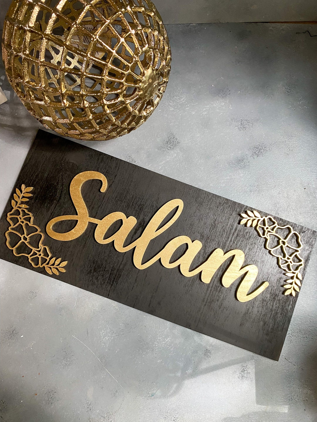 Salam Door Sign, Muslim Home Decor, Islamic Door Decor, Arabic Door ...