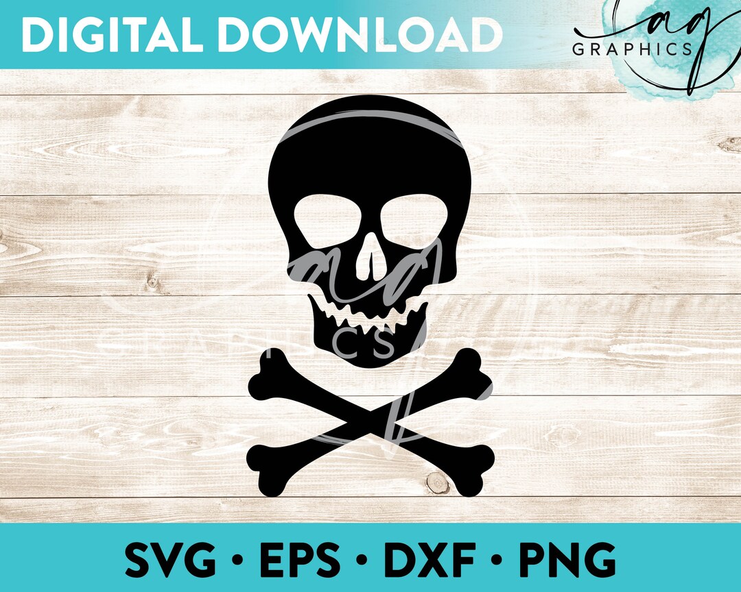 Skull and Bones Instant Digital Download Cut File for Cricut ...