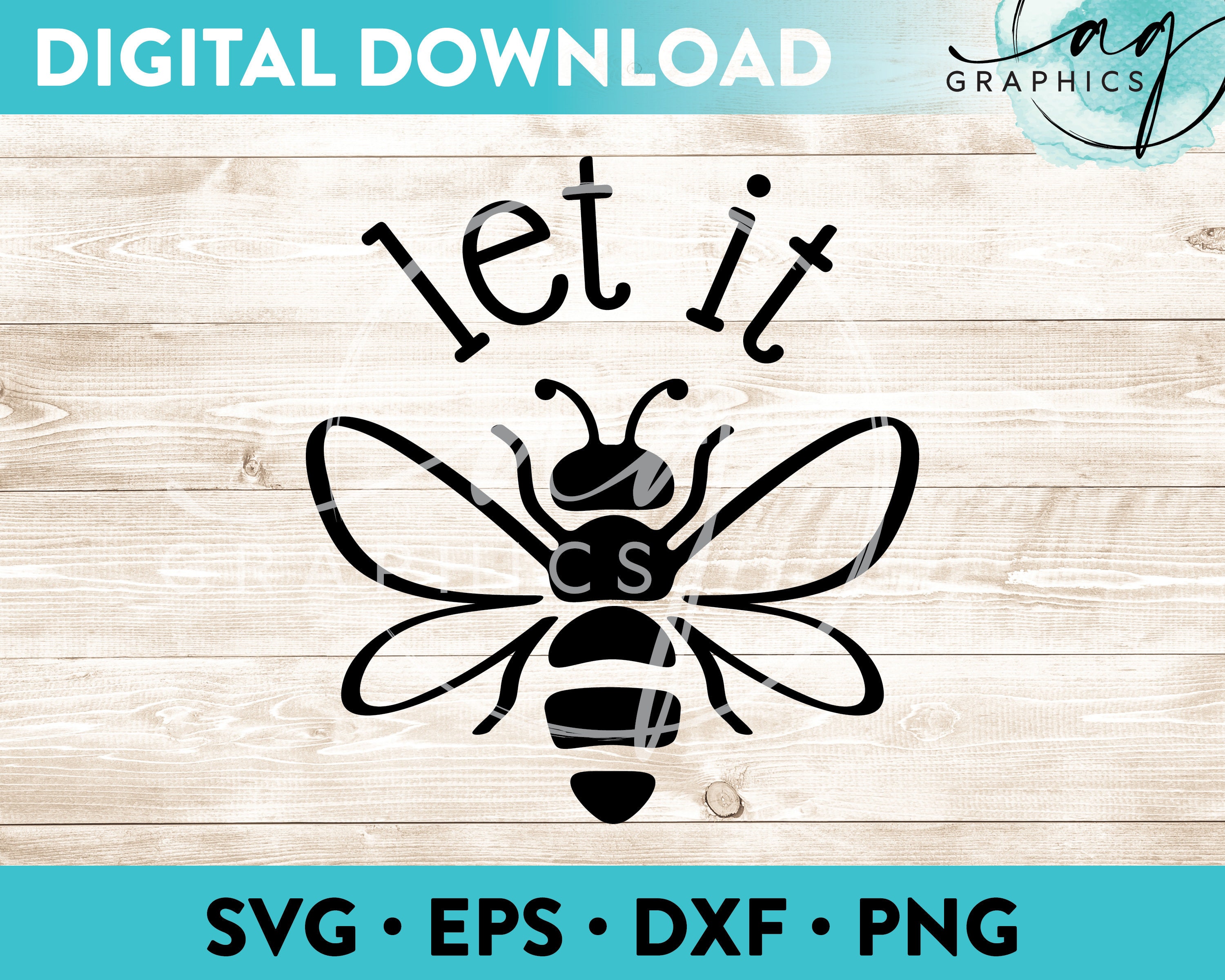 Let It Bee Instant Digital Download Cut File for Cricut, Silhouette ...