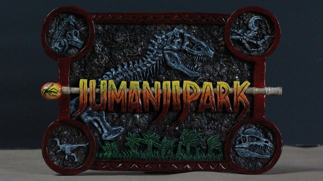 Jumanji Jurassic Park Wall Art Etsy