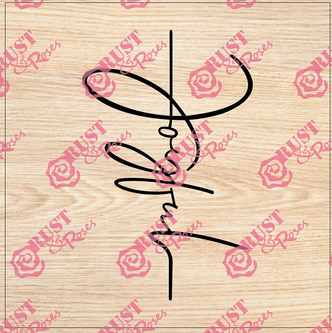 Joyful Script SVG Joyful Script DXF Rust and Roses Digital - Etsy Canada