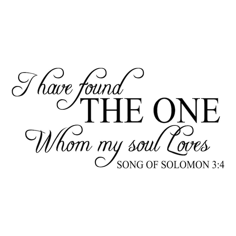 I Have Found the One Whom My Soul Loves Song of Solomon Vinyl | Etsy
