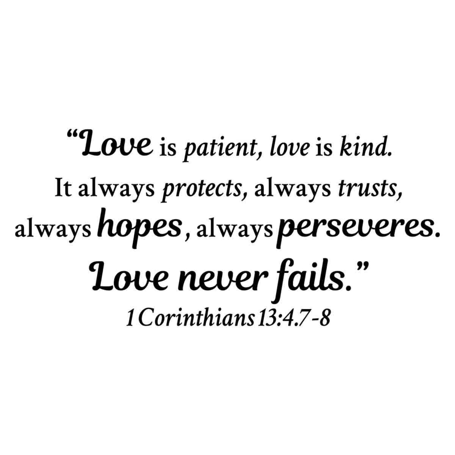 Love is Patient Love is Kind Decal 1 Corinthians Bible Verse - Etsy