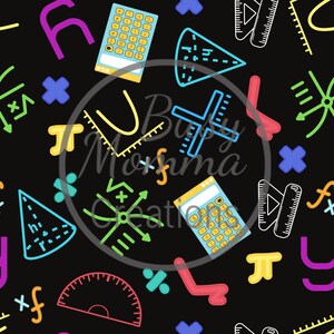 Math Love Mathematic Digital Papers Scrapbooking Paper Digital ...