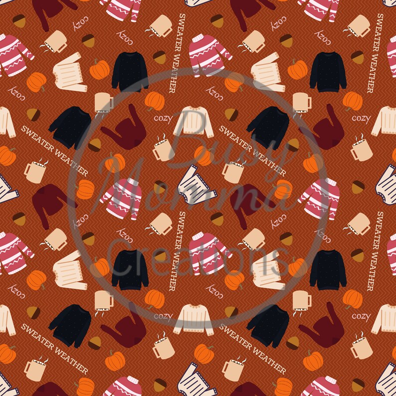 Sweater Weather Fabric Digital File- SEAMLESS Paper,digital,background ...