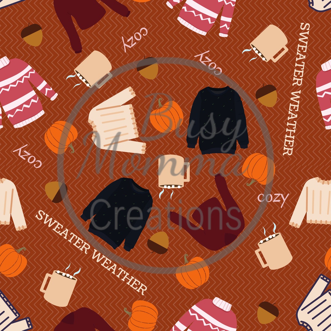 Sweater Weather Fabric Digital File SEAMLESS - Etsy