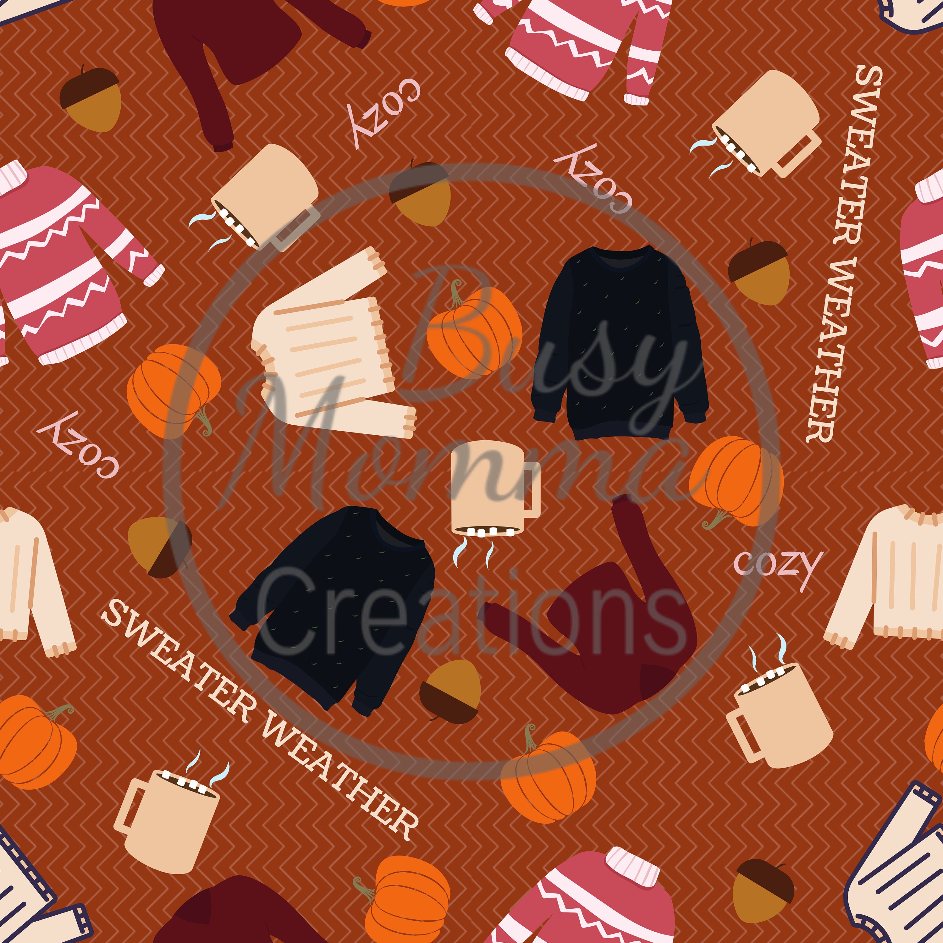 Sweater Weather Fabric Digital File- SEAMLESS Paper,digital,background ...