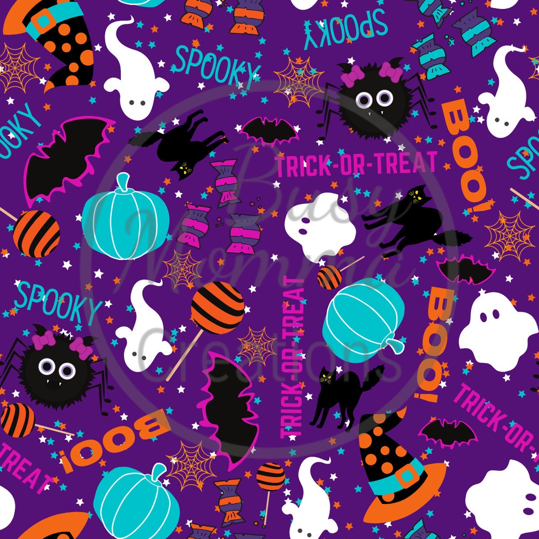 Halloween Fabric Digital File- SEAMLESS Paper,digital,background,design ...