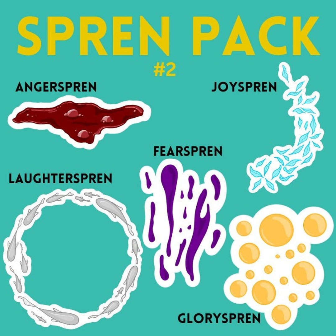 Spren Pack 2 Stickers / Gloss White Laptop Decal / Water - Etsy