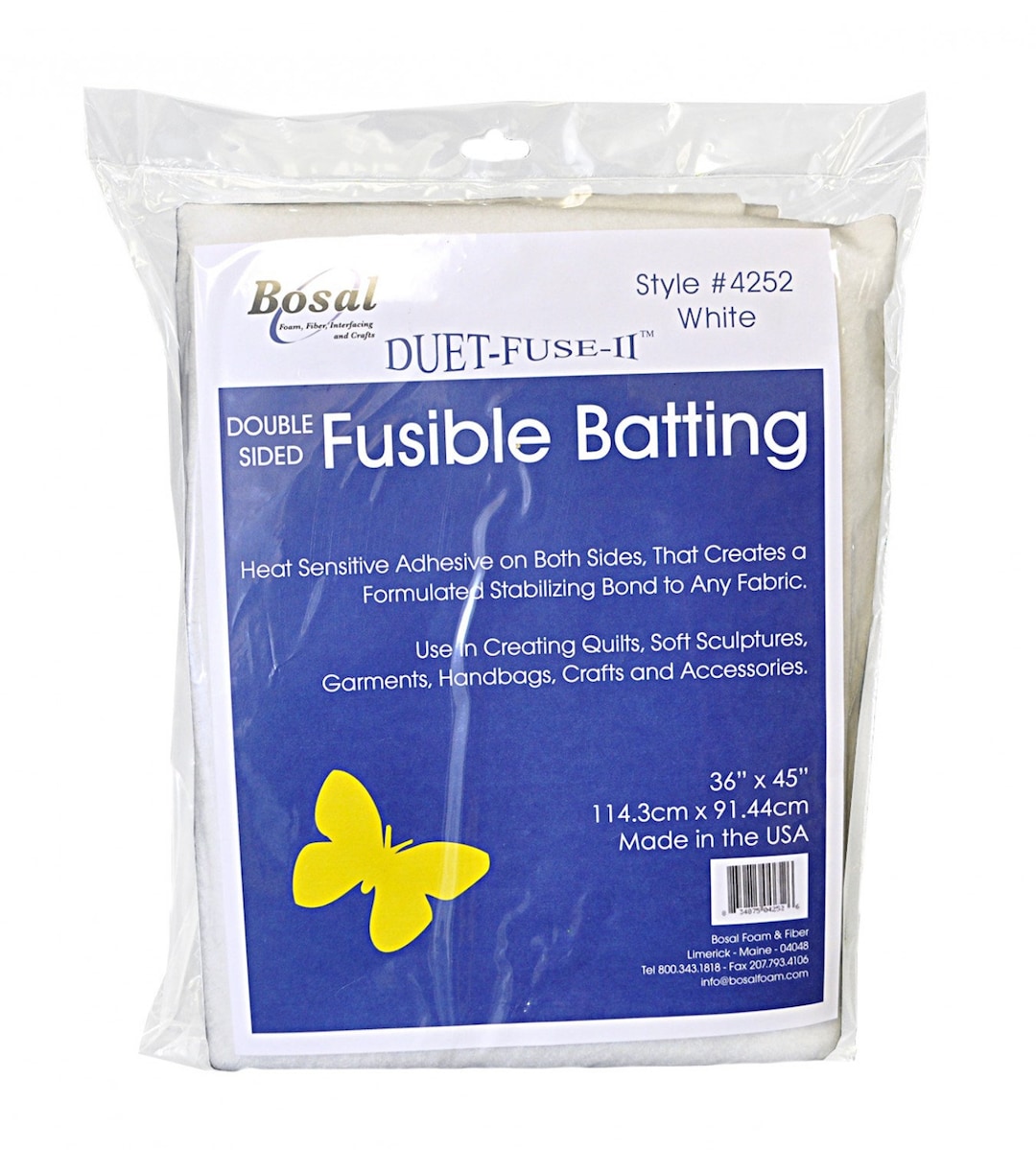 Bosal Duet-fuse II, Double Sided Fusible Batting, 36" X 45" (style ...