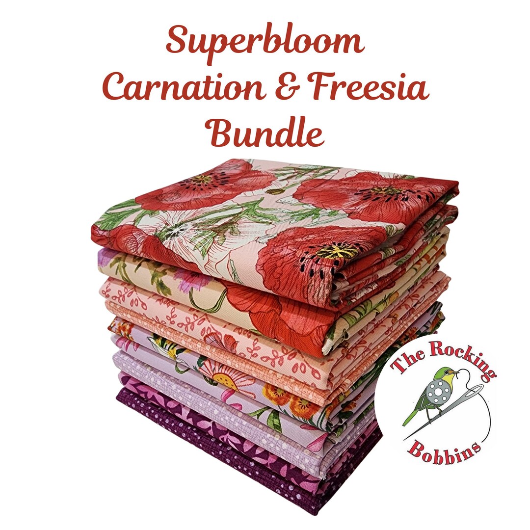 Superbloom, Carnation and Freesia Bundle of 9 Pre-cut Prints, by Robin ...