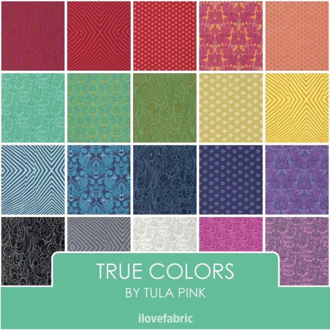 True Colors, Hexy Rainbow, PWTP151.DOVE, Color Dove, by Tula Pink (1/2 ...
