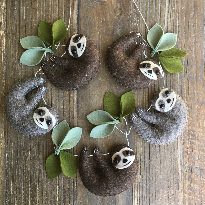 Felt Sloth - Etsy