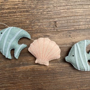 Under the Sea Fish Garland, Wool Felt, Baby Bunting, Nursery Decor ...