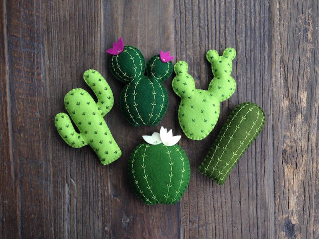 Mixed Cactus Set, Felt Cactus, Cactus Decor, Cactus Nursery, Bedroom ...