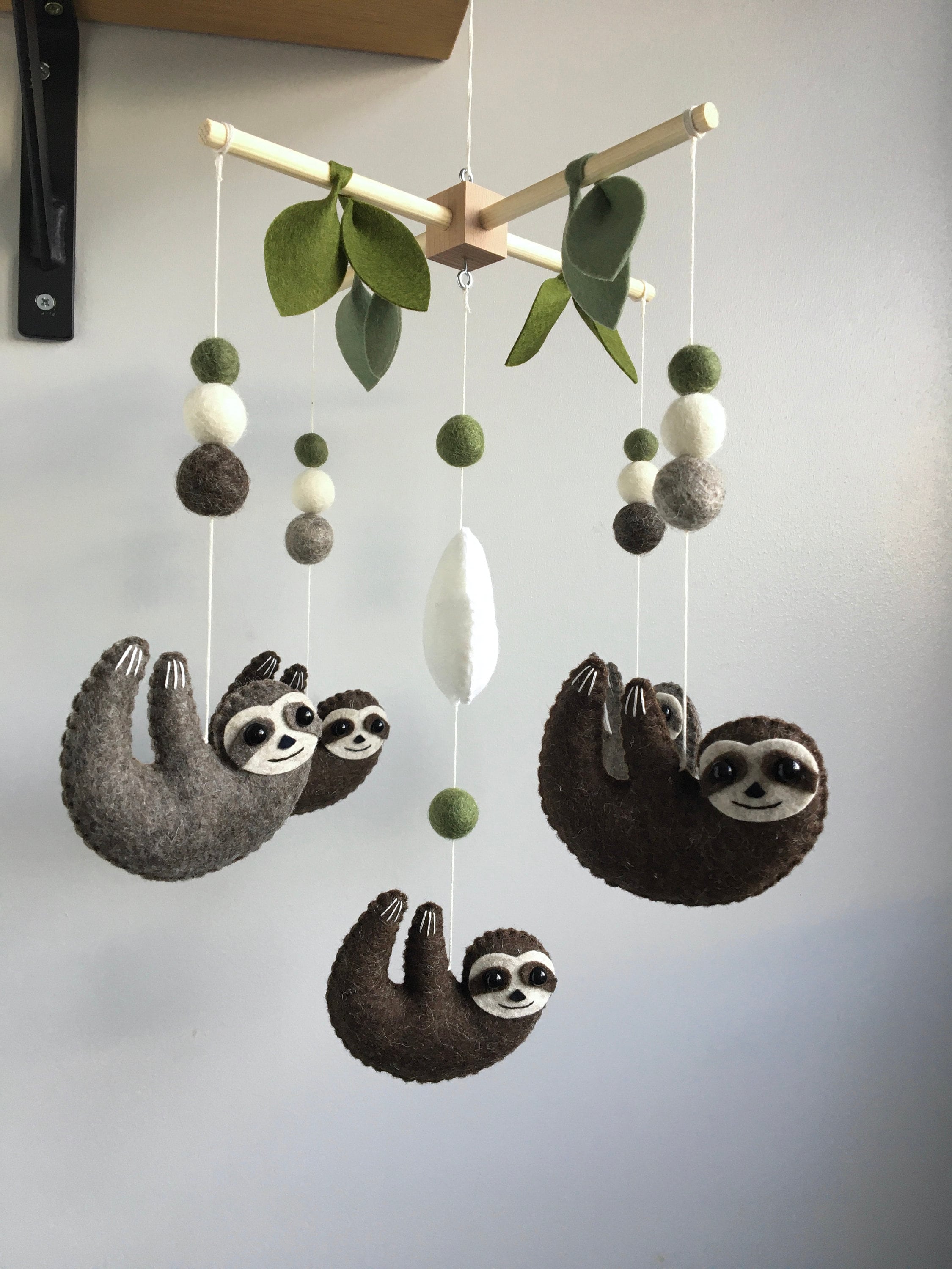 Felt Sloth Mobile & Garland Baby Nursery Sloth Bunting | Etsy